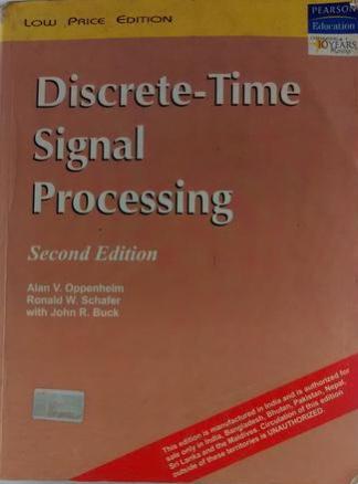 Buy Discrete Time Signal Processing 2nd Edition Written by Oppenheim ...